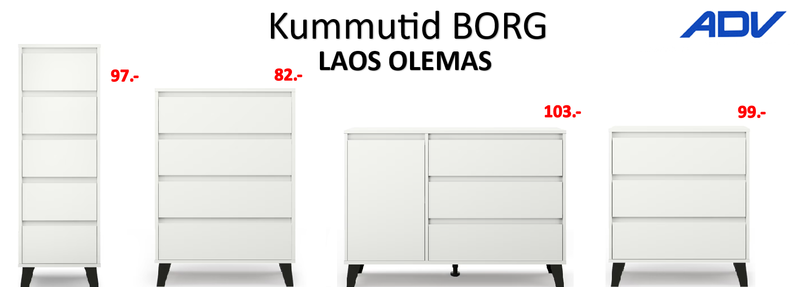 Tere tulemast ADV VESSE MÖÖBEL OÜ veebipoodi!